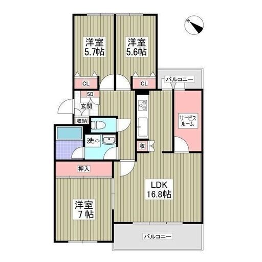 YK💞初月賃料無料 敷金ゼロ 礼金ゼロ 仲介手数料ゼロ ファミリータイプ3LDKのお部屋 南西向き 角部屋💛日当たり良好！ 駐車場空き💛 (そらいえ2) 空港第2ビル（第2旅客ターミナル）の ...