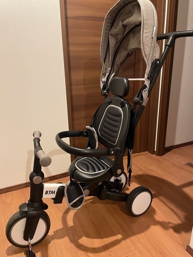 子供用三輪車折りたたみ かじとり 手押し棒 おしゃれ 7in1 BTM 1歳 2歳3歳 ランニングバイク 座面回転 自転車 おもちゃ 乗用玩… (まい) 京都の三輪車の中古あげます・譲ります ...