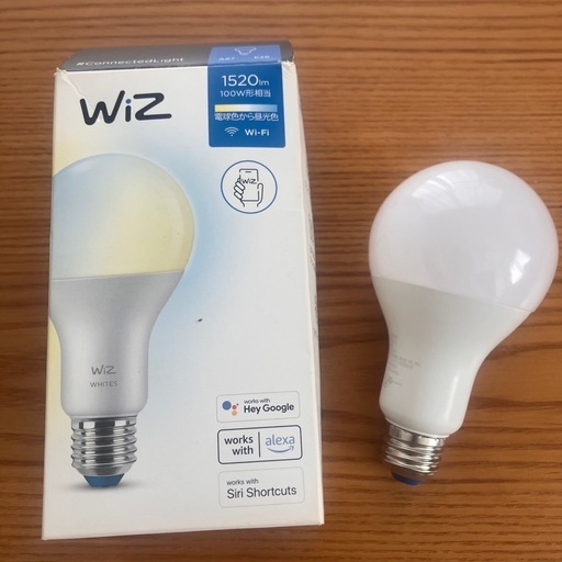 WiZ (ウィズ) スマート電球 E26 100W 【Wi-Fiセンシング機能搭載】 1520lm LED電球 電球色 昼白色 (asm) 目黒の照明器具の中古あげます・譲ります｜ジモティーで ...