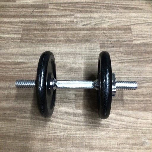 ダンベル 片手 約10kg (5kgプレートx2 シャフト) (かんちゃん) 大森・金城学院前のフィットネス、トレーニングの中古あげます・譲ります｜ジモティーで不用品の処分