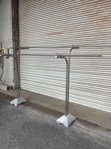 【配達可】ステンレス物干し竿＆屋外用物干し台セット（約340cm・汚れあり） (きずな) 豊津上野のその他の中古あげます・譲ります｜ジモティーで不用品の処分