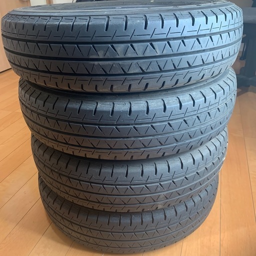 中古 タイヤ4本165/80R14 (75c1) 偕楽園のタイヤ、ホイールの中古あげます・譲ります｜ジモティーで不用品の処分