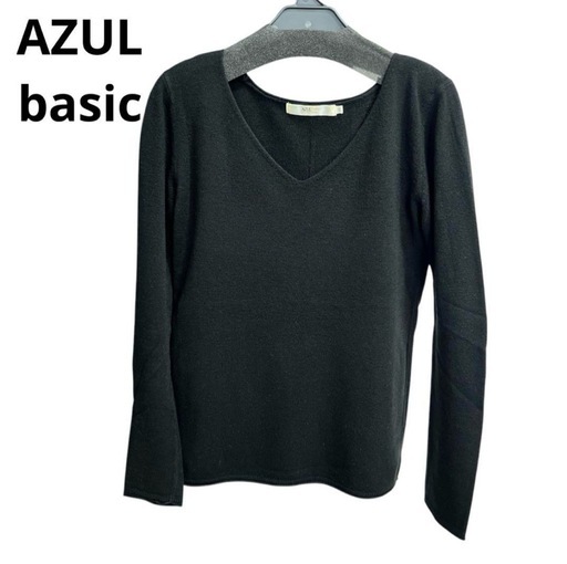 AZUL basic Vネックニット (ほし) かしわ台のセーター《レディース》の中古・古着あげます・譲ります｜ジモティーで不用品の処分