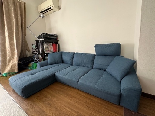 LOWYA 3人掛けカウチタイプローソファーネイビー幅197.5 (ゴッシユ) 荻窪のソファ《3人掛けソファ》の中古あげます・譲ります｜ジモティーで不用品の処分