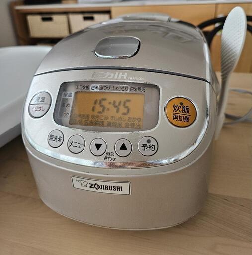 象印 炊飯器 3合 圧力IH式 NP-RK05 (名無し) 沢良宜のキッチン家電《炊飯器》の中古あげます・譲ります｜ジモティーで不用品の処分