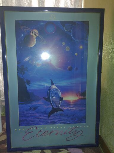 ラッセンの絵額装たて約97cmよこ約66cmパネルポスター (reokun) 豊田町のその他の中古あげます・譲ります｜ジモティーで不用品の処分