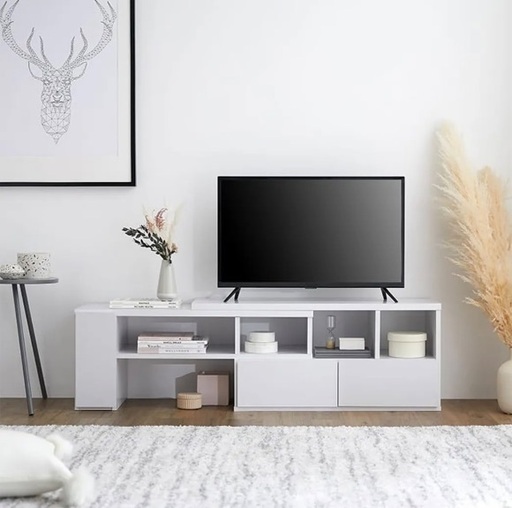 【LOWYA 伸縮式テレビ台】ホワイト 24-40型推奨 ロータイプ (めぐ) 練馬の収納家具《テレビ台》の中古あげます・譲ります｜ジモティーで不用品の処分