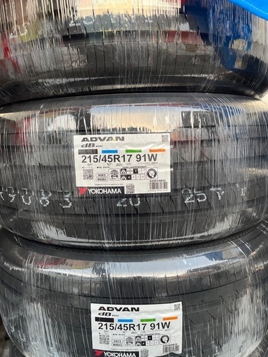 25年製！215/45R17ヨコハマタイヤADVAN dB V553 新品4本作業代、消費税、廃タイヤ代、全て込み129800円！ (マスター) 松本のタイヤ、ホイールの中古あげます・譲ります ...