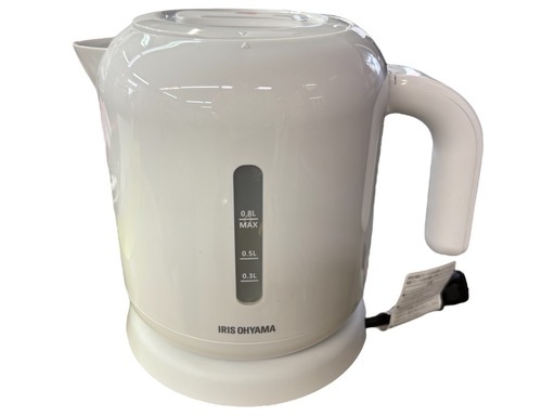 NO.2331【2023年製】アイリスオーヤマ 電気ケトル IKEB-800-W 0.8L 家電 中古 (アクア) 柴田のキッチン家電《その他》の中古あげます・譲ります｜ジモティーで不用品の処分