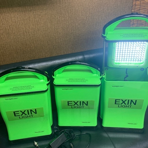 EXIN LIGHT 3台まとめて ポータブルライト充電防災 (アマゾンツノガエル) 栄町の生活雑貨の中古あげます・譲ります｜ジモティーで不用品の処分