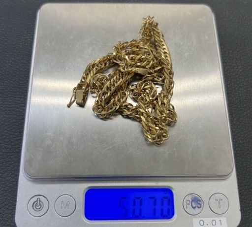 K18喜平ネックレス 12面トリプル 50g超 ホールマーク750 18金YG K18喜平ネックレス 12面トリプル 50g超 ホールマーク750 18金YG