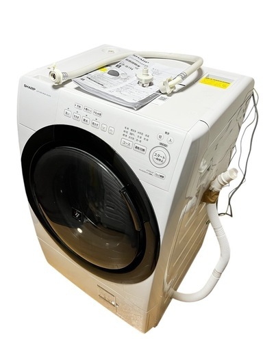 シャープ ドラム式洗濯乾燥機 7.0/3.5kg ES-S7H-WL 23年製 (AKIRA) 千川の生活家電《洗濯機》の中古あげます・譲ります｜ジモティーで不用品の処分