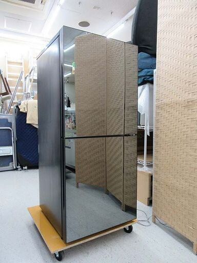 【恵庭】ツインバード 冷凍冷蔵庫 2023年製 HR-GJ12 121L ミラーガラスデザイン ブラック 中古品 paypay支払いOK ...