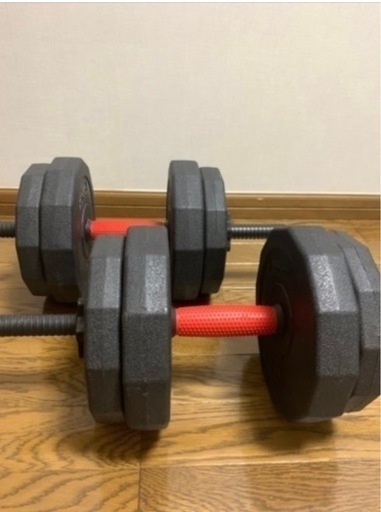 可変式ダンベル2つ25kg×2 シャフト付きバーベル使用可 (まさ 可変式ダンベル2つ25kg×2 シャフト付きバーベル使用可 (まさ