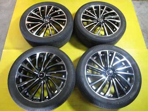 A4566 レオニスFS タイヤ付き4本SET 17インチ 205/50R17 ブリジストン トランザT005A 21年製 オーラ等に ...